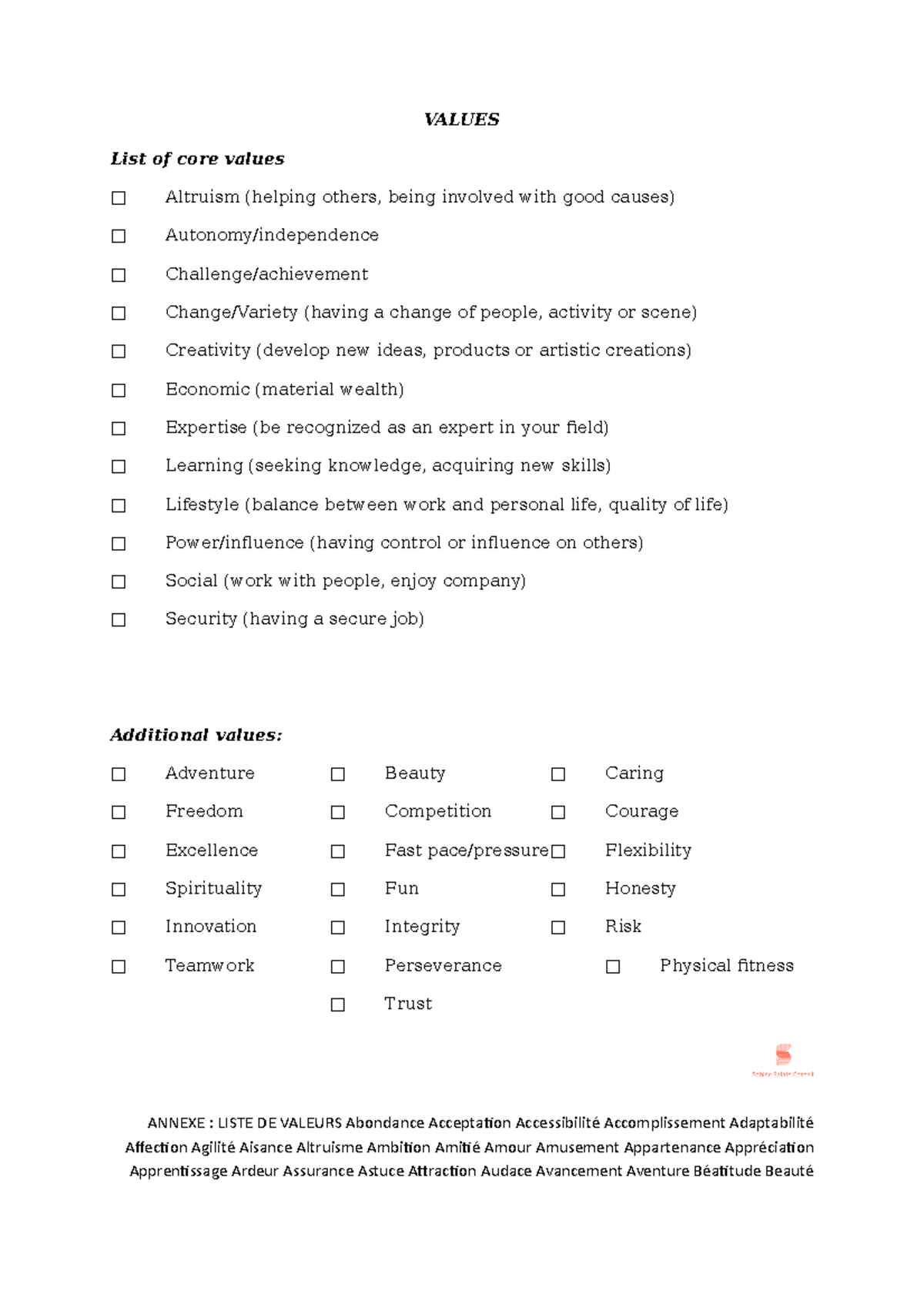 Core career values - Global Luxury MBA - Studocu