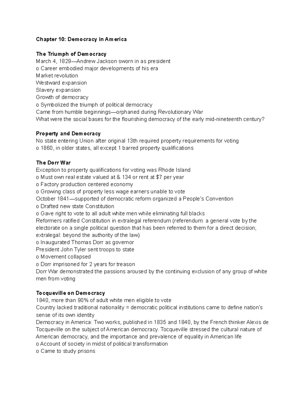 Give Me liberty Chapter 10 Democracy in America - Chapter 10: Democracy ...