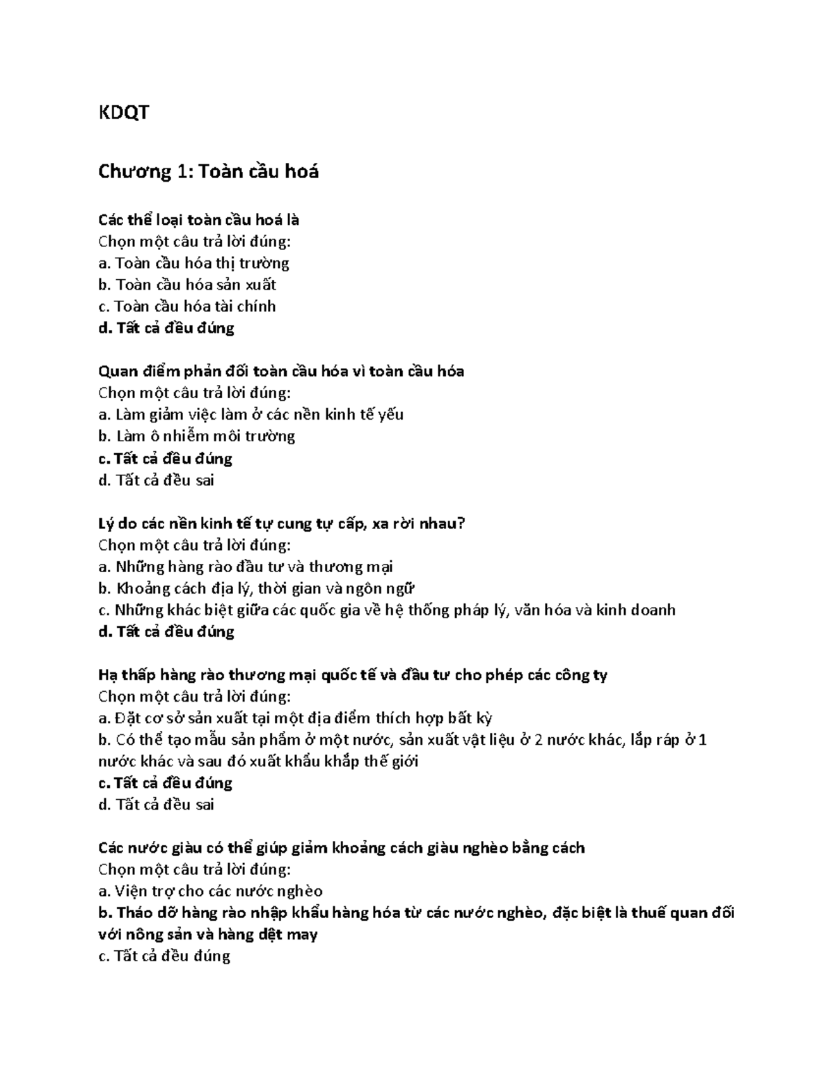 KDQT FULL - KDQT FULL - KDQT Ch±¡ng 1: Toàn c¿u hoá Các thß lo¿i toàn c¿u hoá là Chßn mßt câu tr ...