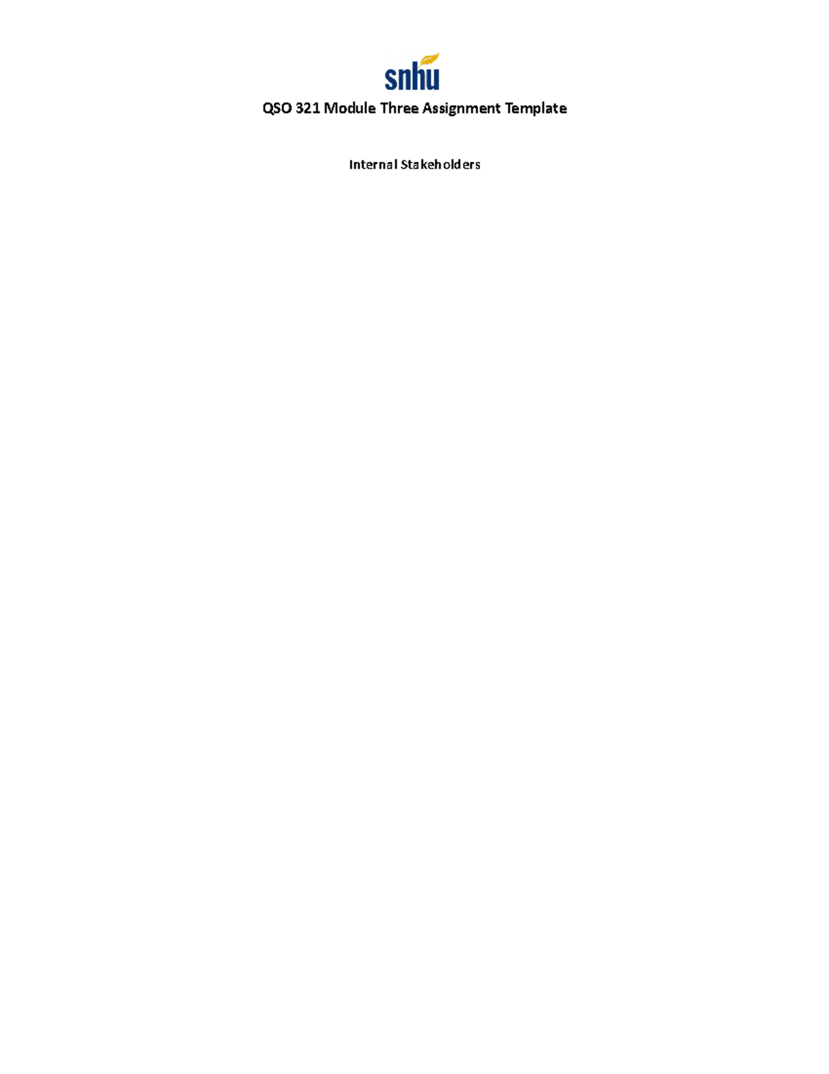QSO 321 Module Three Assignment - , & Fealey, T. (2009). Business ...