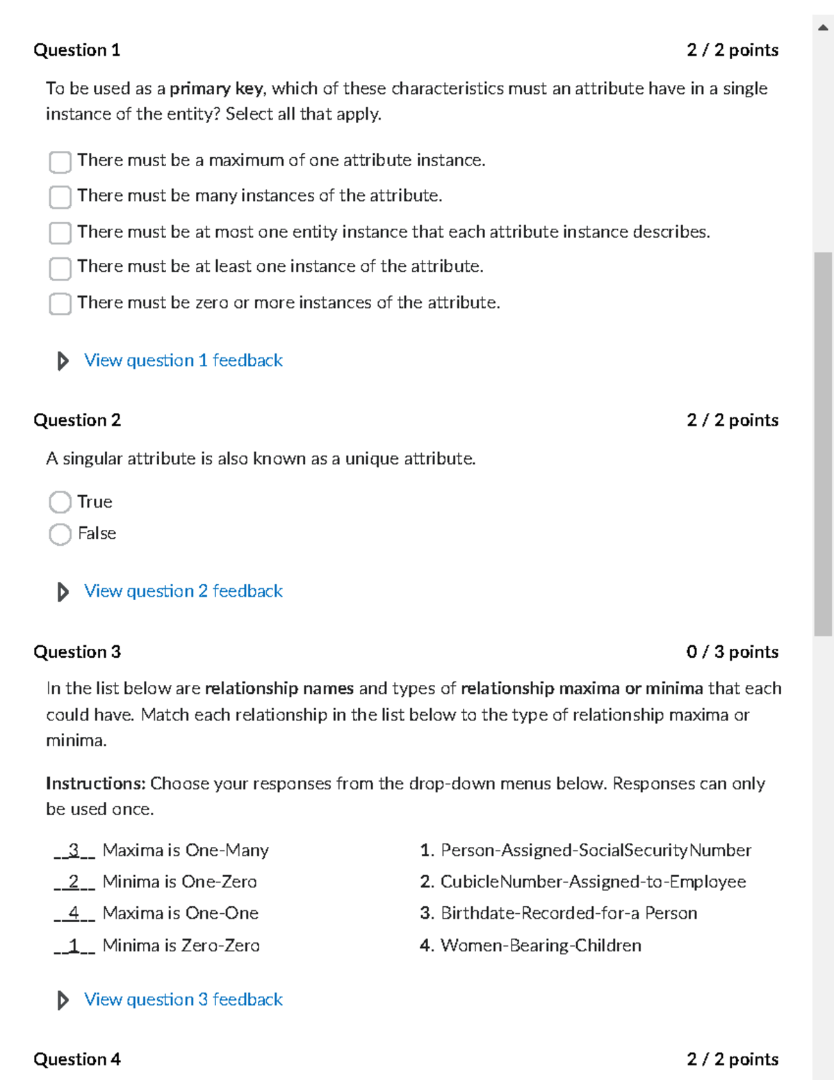 4-1 Quiz - DAD-220-T4749 Intro to Struct Database Env 24EW4 1-3 ... 4-1 Quiz - DAD-220-T4749 Intro to Struct Database Env 24EW4 1-3 ...