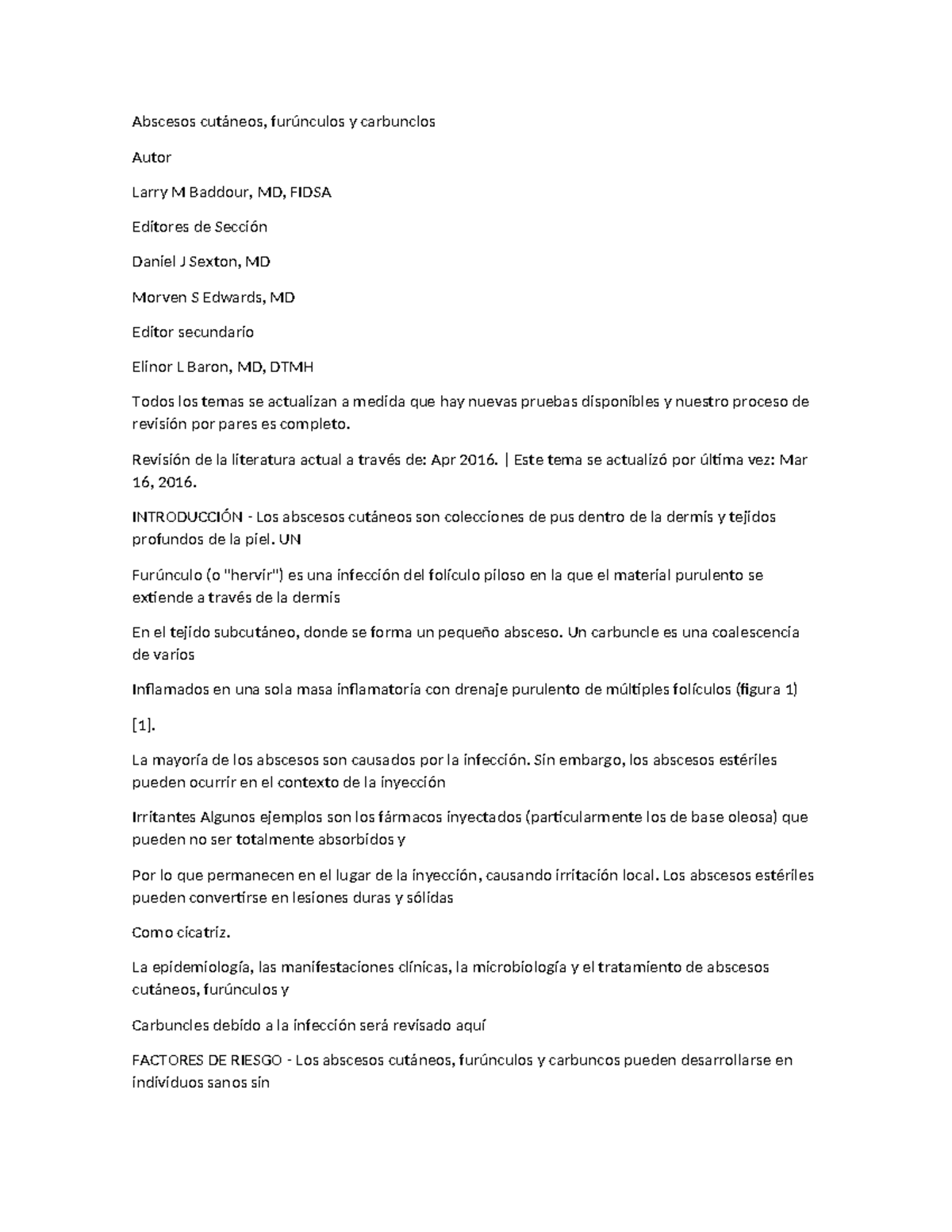 Abscesos cutáneos - Abscesos cutáneos, furúnculos y carbunclos Autor ...