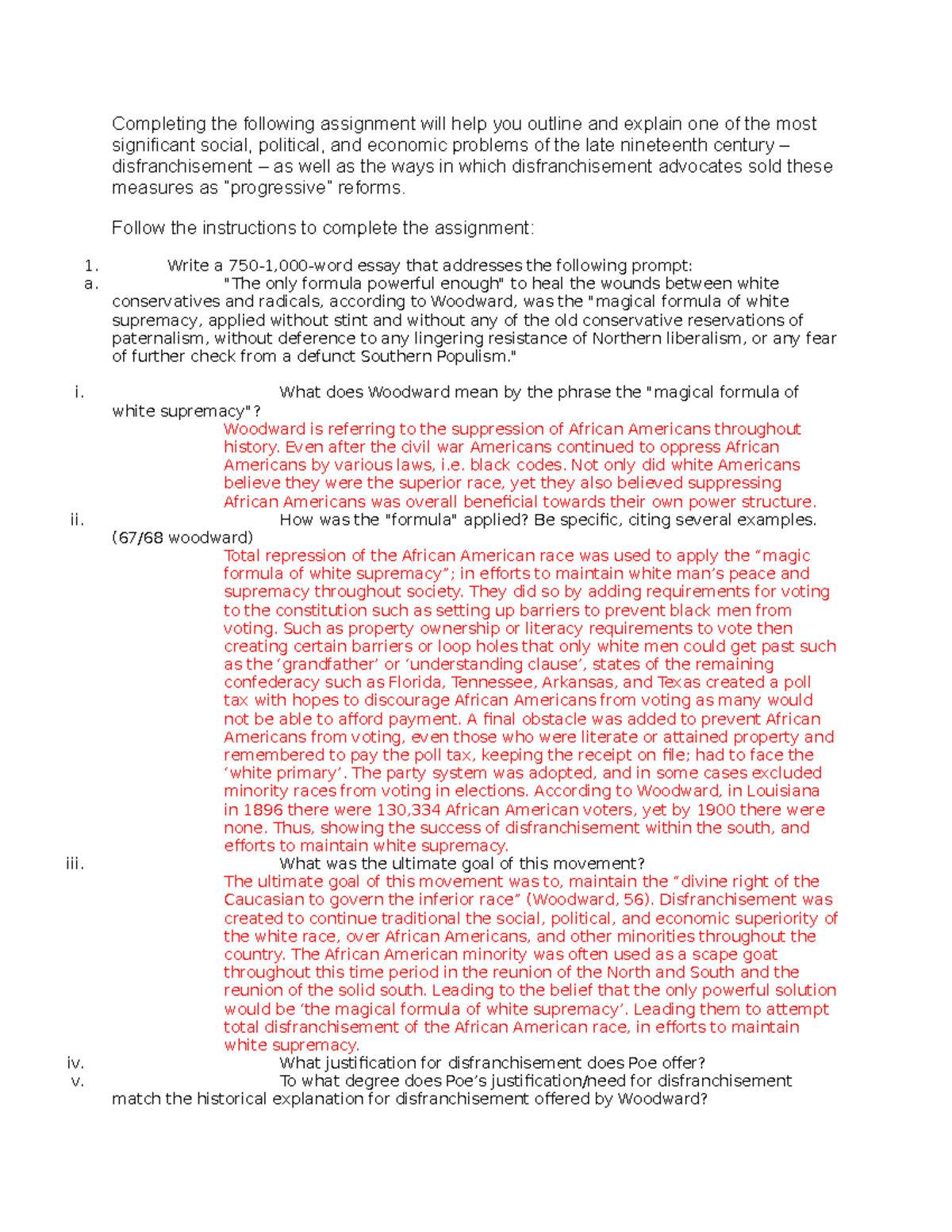 HY 104-Module 4 - HY 104 module 4 assignment - Completing the following ...