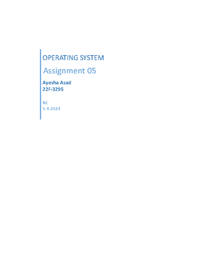 Assignment 5 - Algo - Summary Design and Analysis of Algorithms - Department of Computer Science ...