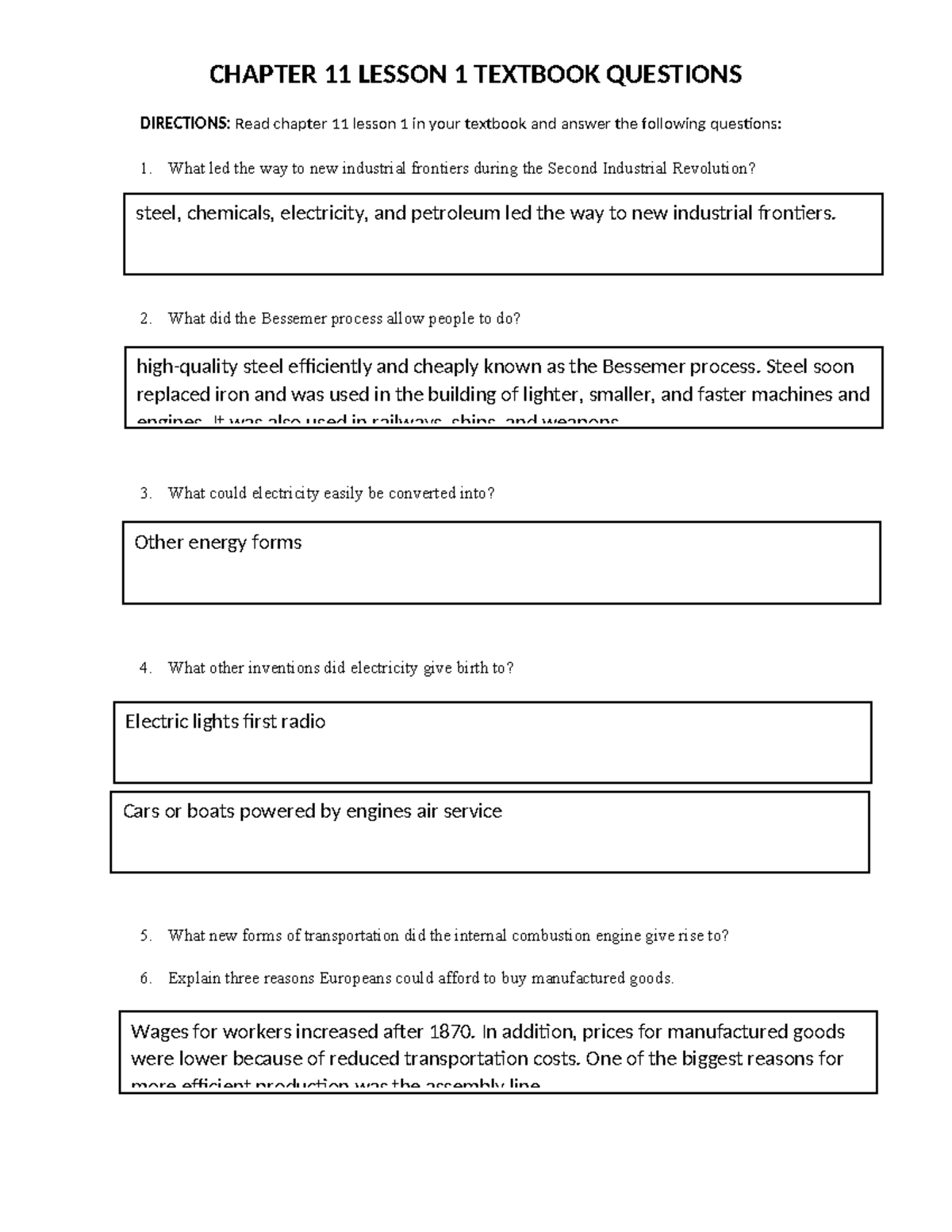 Chapter 11 Lesson 1 Textbook Questions - CHAPTER 11 LESSON 1 TEXTBOOK ...