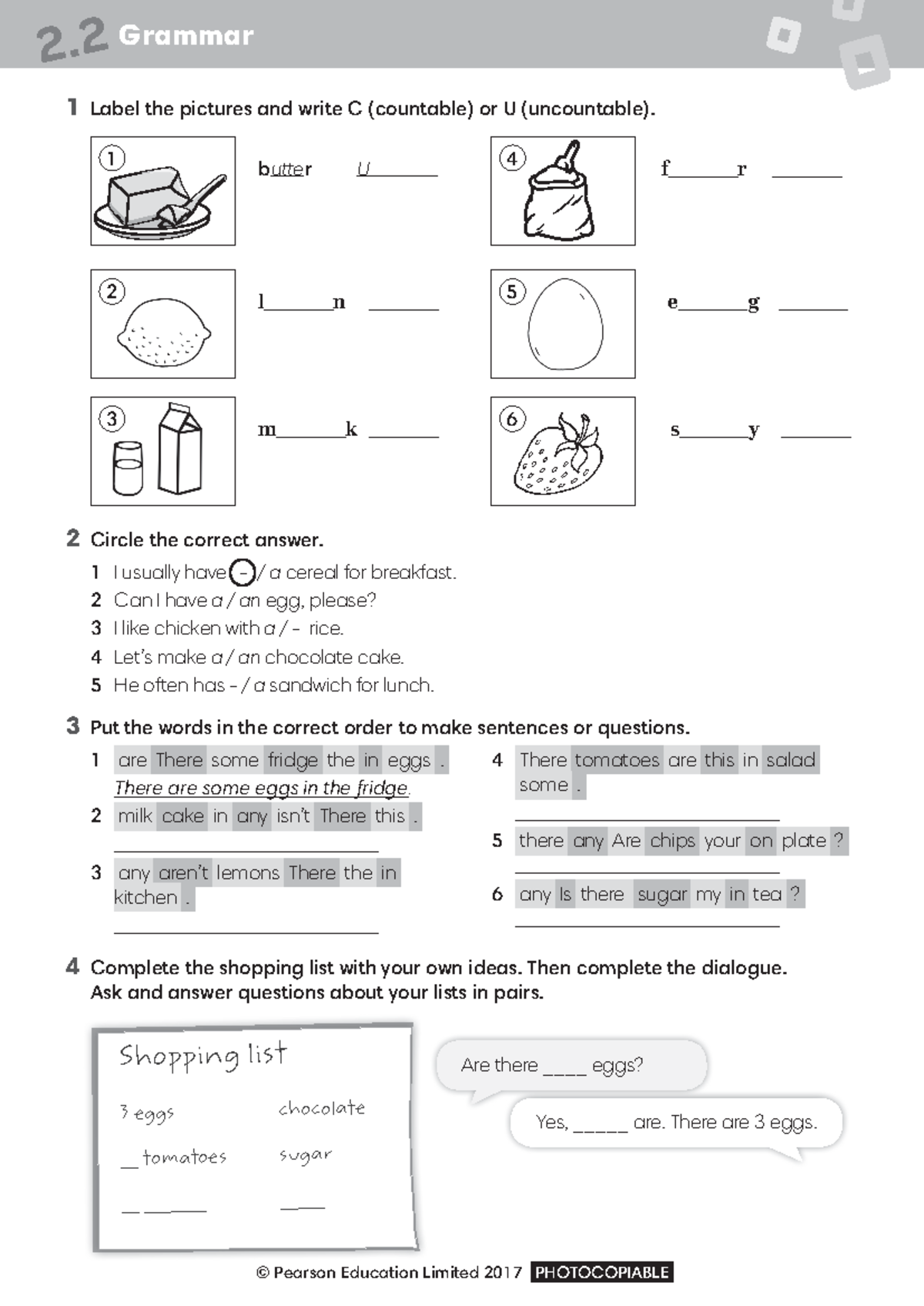 Gg2 unit2 grammar 2 worksheet - Grammar © Pearson Education Limited ...