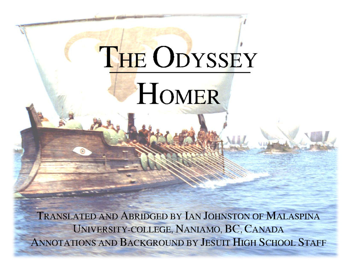 THE+ Odyssey - T HE ODYSSEY HOMER T RANSLATED AND A BRIDGED BY IAN ...