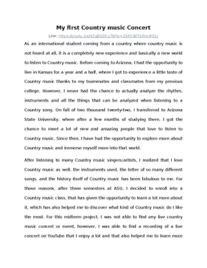 Unit 5 week 2 - Unit 5 week 2 assignment - MUS 354: Unit Five Week Two ...