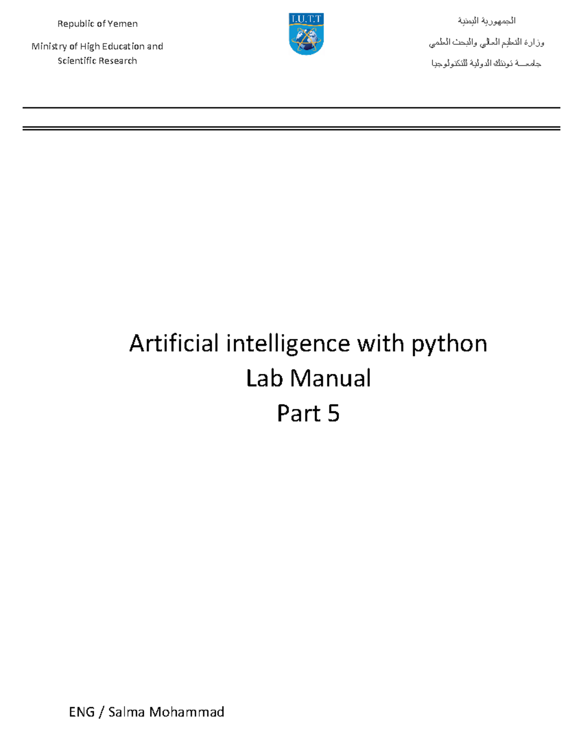AL part5 - Artificial intelligence with python Lab Manual Part 5 ...