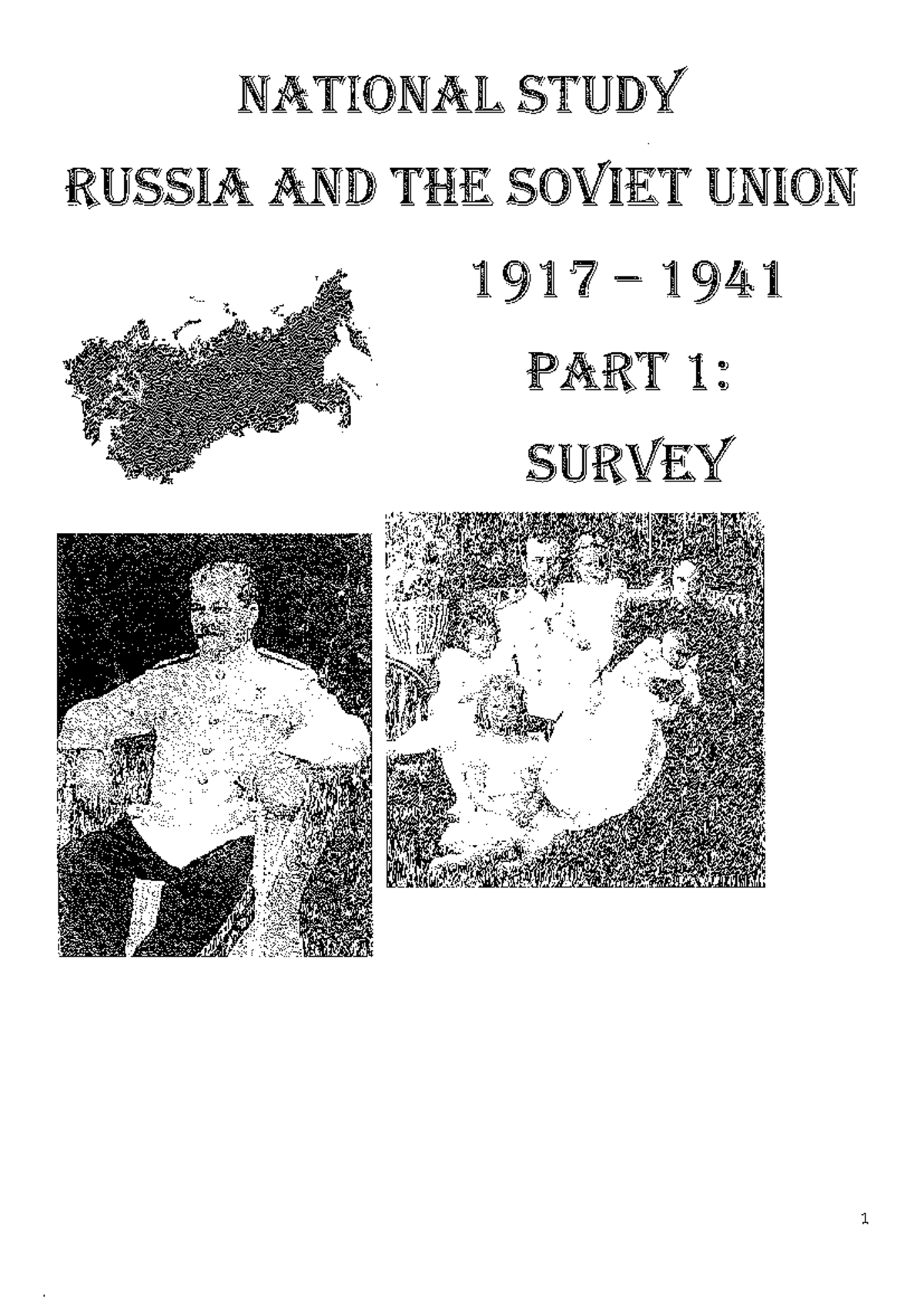 Russia and soviet union 1917-1941 booklet - Studocu