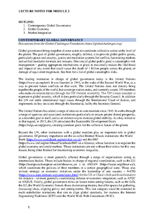 Module-1 Lecture notes - I. MODULE ONE: WHAT IS THE CONTEMPORARY WORLD ...