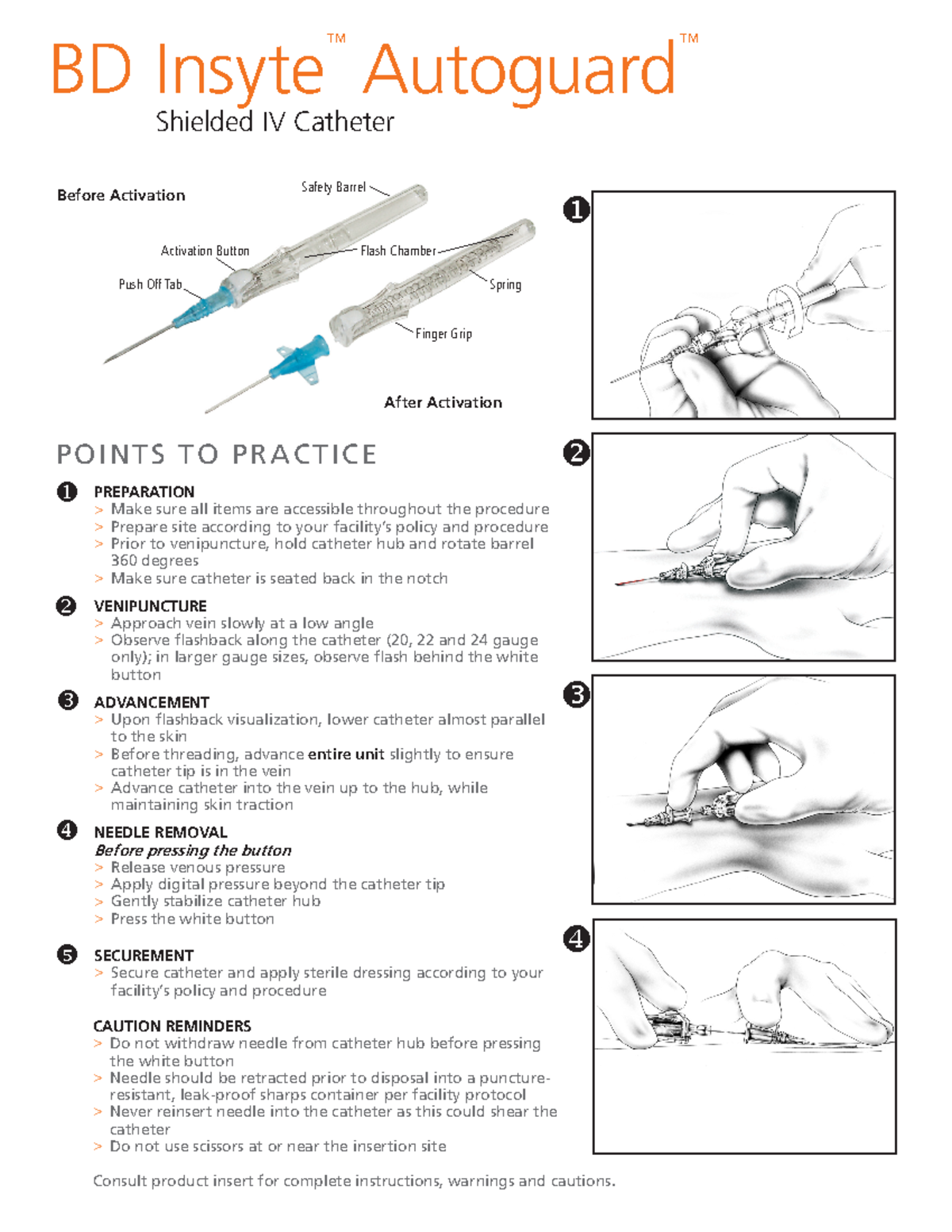 IV Auto Guard - Notes - POINTS TO PRACTICE Shielded IV Catheter ...