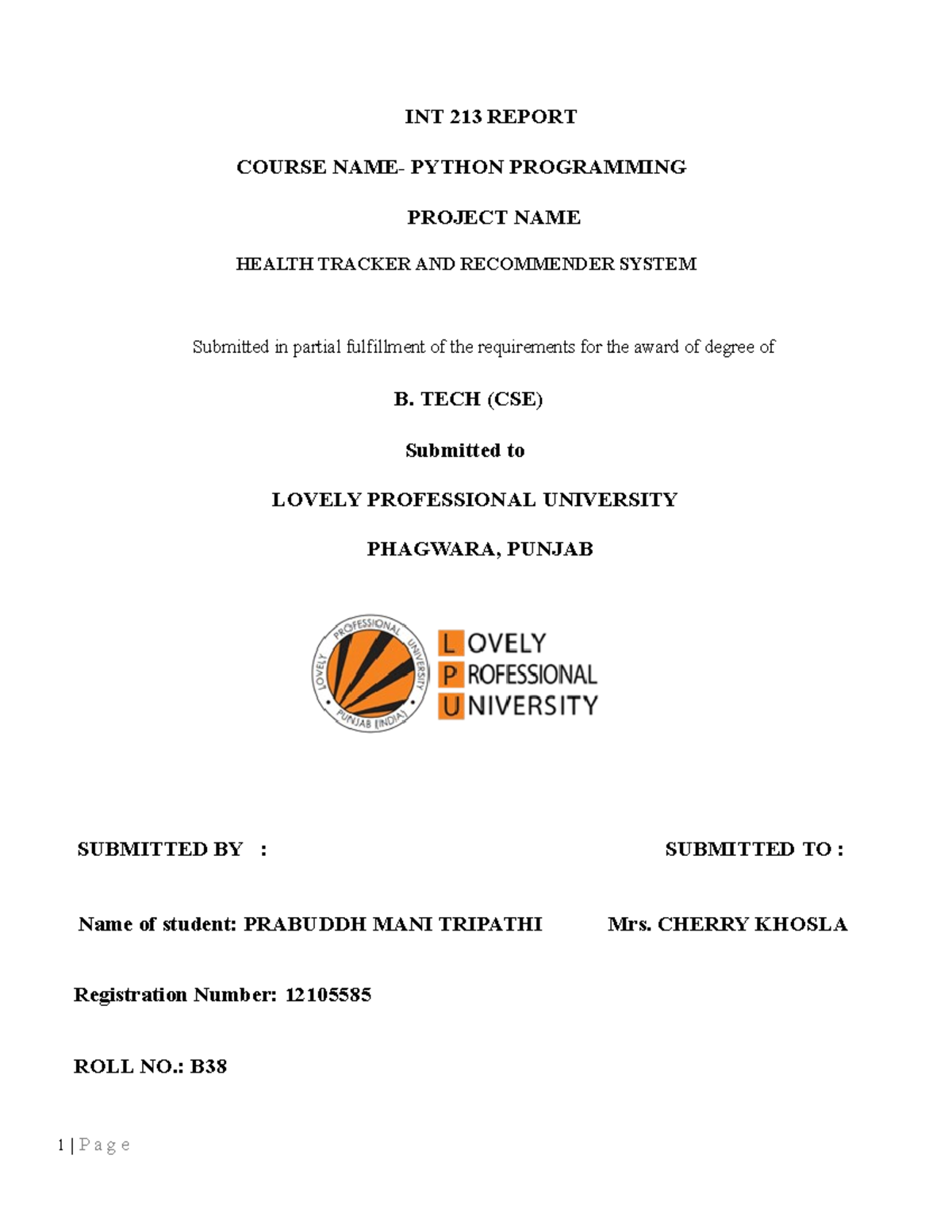 Int 219 Report - WEB Development project on Food Order site - 1 | P a g ...