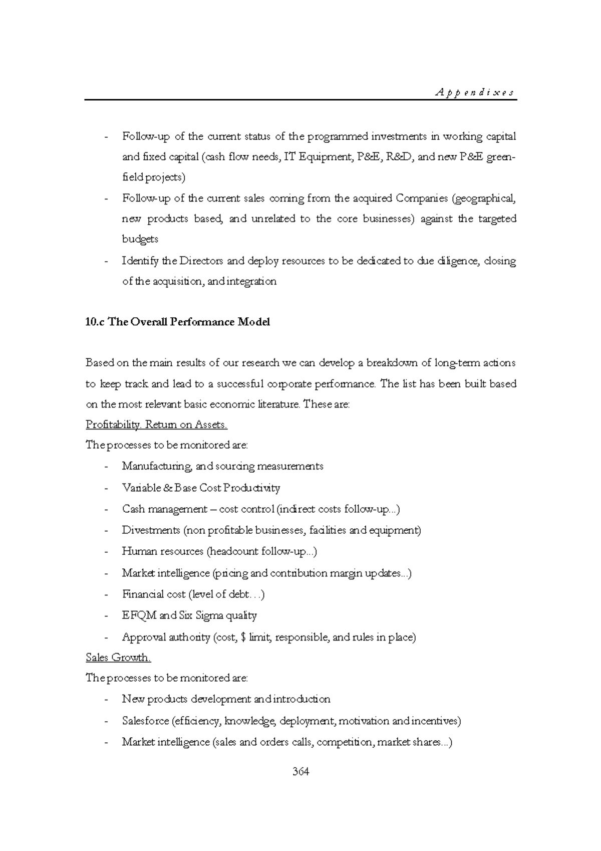 THE Determinants OF Company 20 - 364 A p p e n d i x e s Follow-up of ...