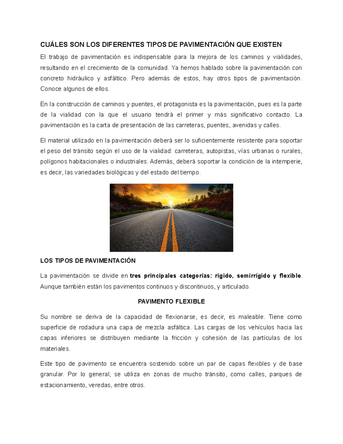 Cuáles SON LOS Diferentes Tipos DE Pavimentación QUE Existen - CUÁLES ...