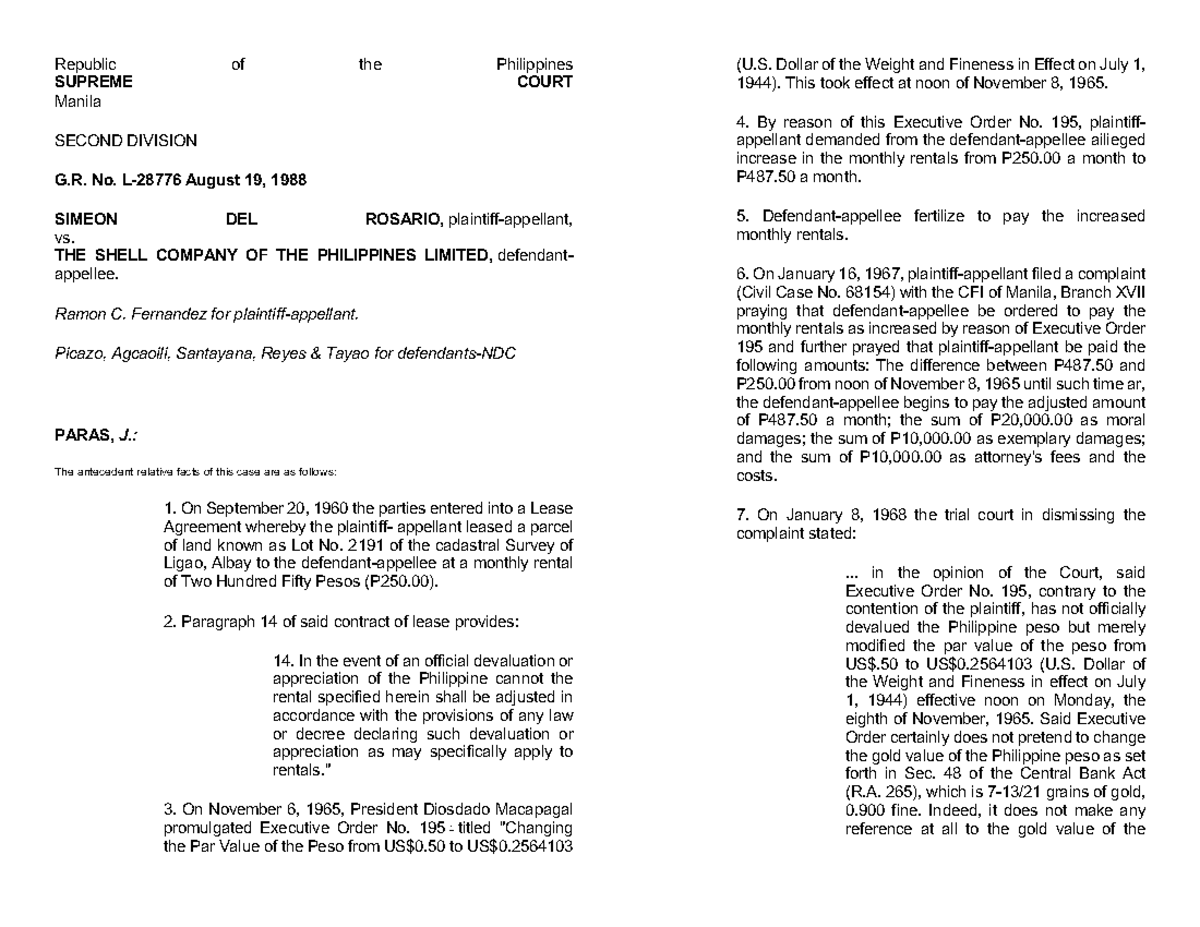 G. Del Rosario v. Shell - Republic of the Philippines SUPREME COURT ...