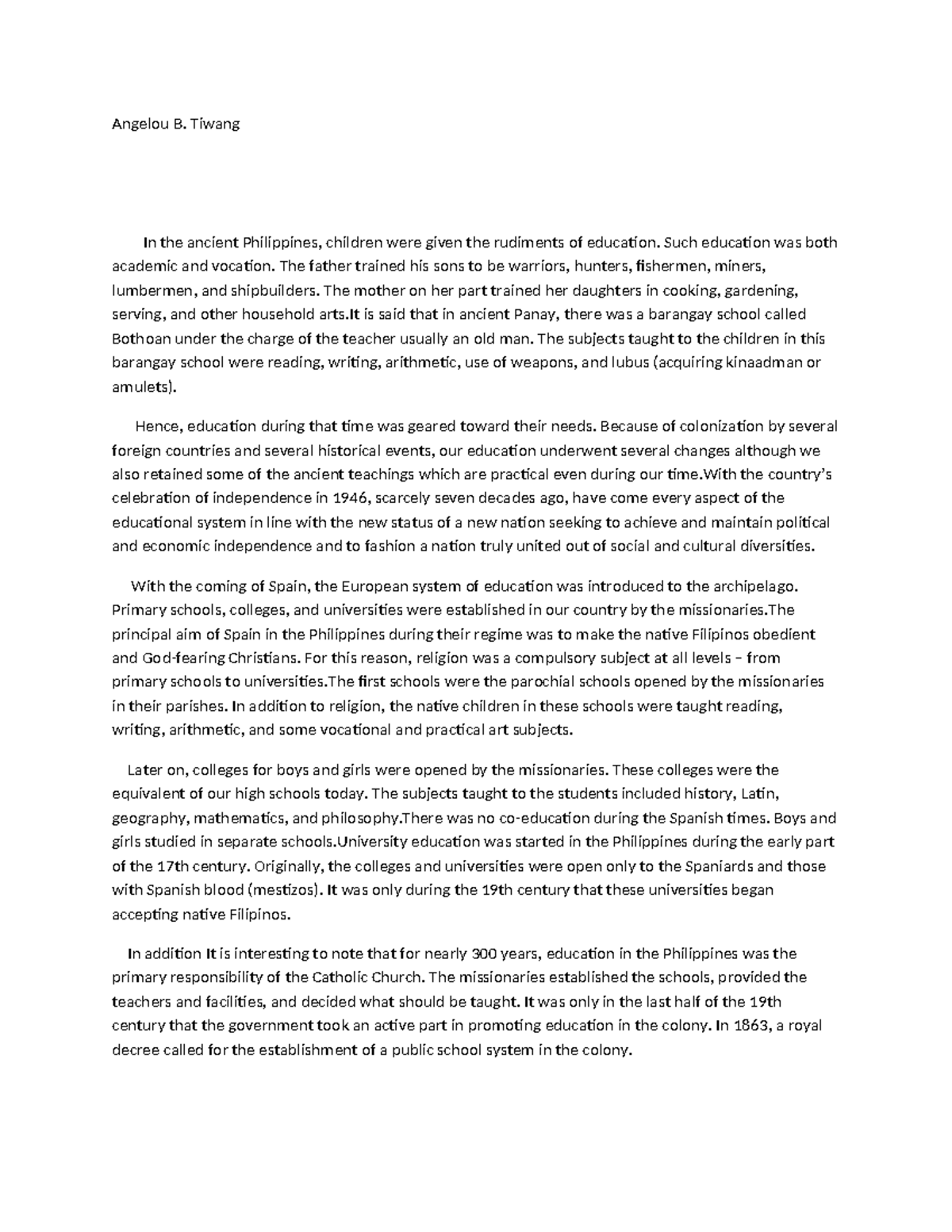 In the ancient-WPS Office - Angelou B. Tiwang In the ancient ...