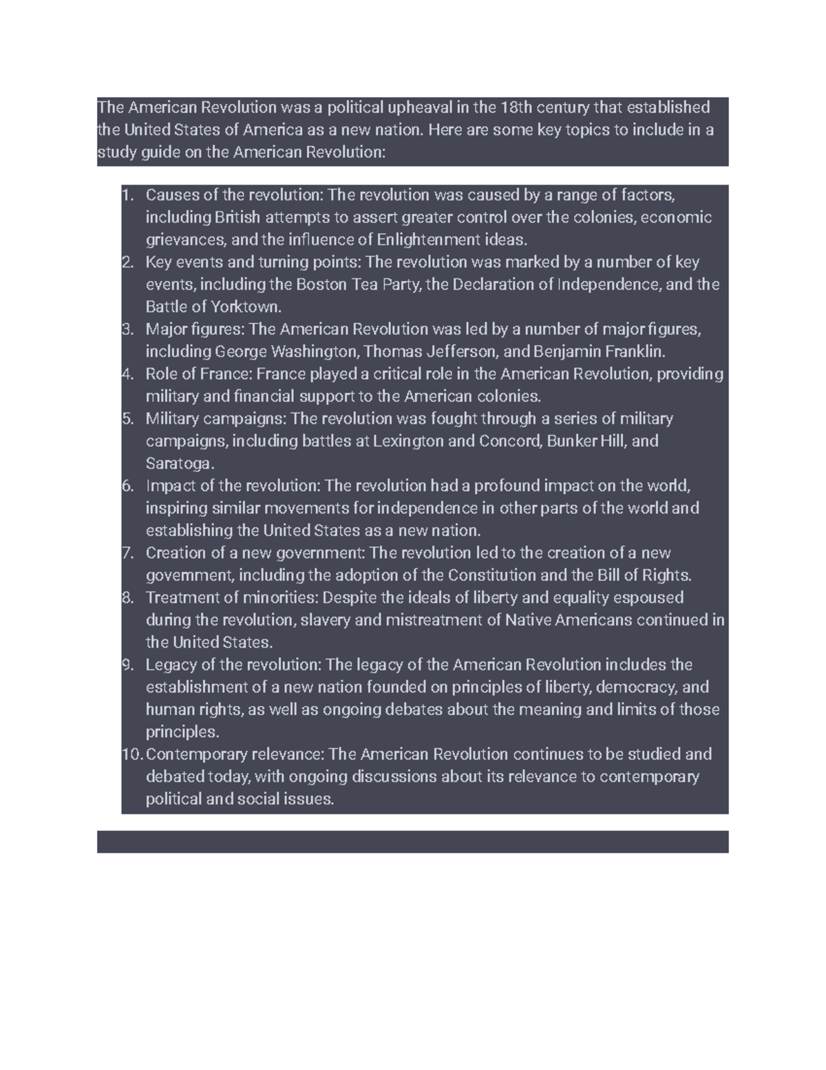 The American Revolution was a political upheaval in the 18th century ...