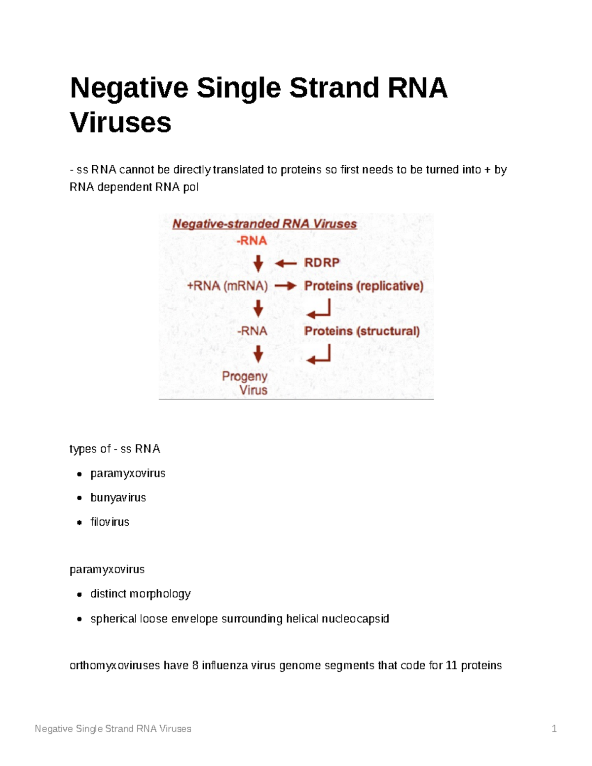 Negative Single Strand RNA Viruses - Negative Single Strand RNA Viruses ...