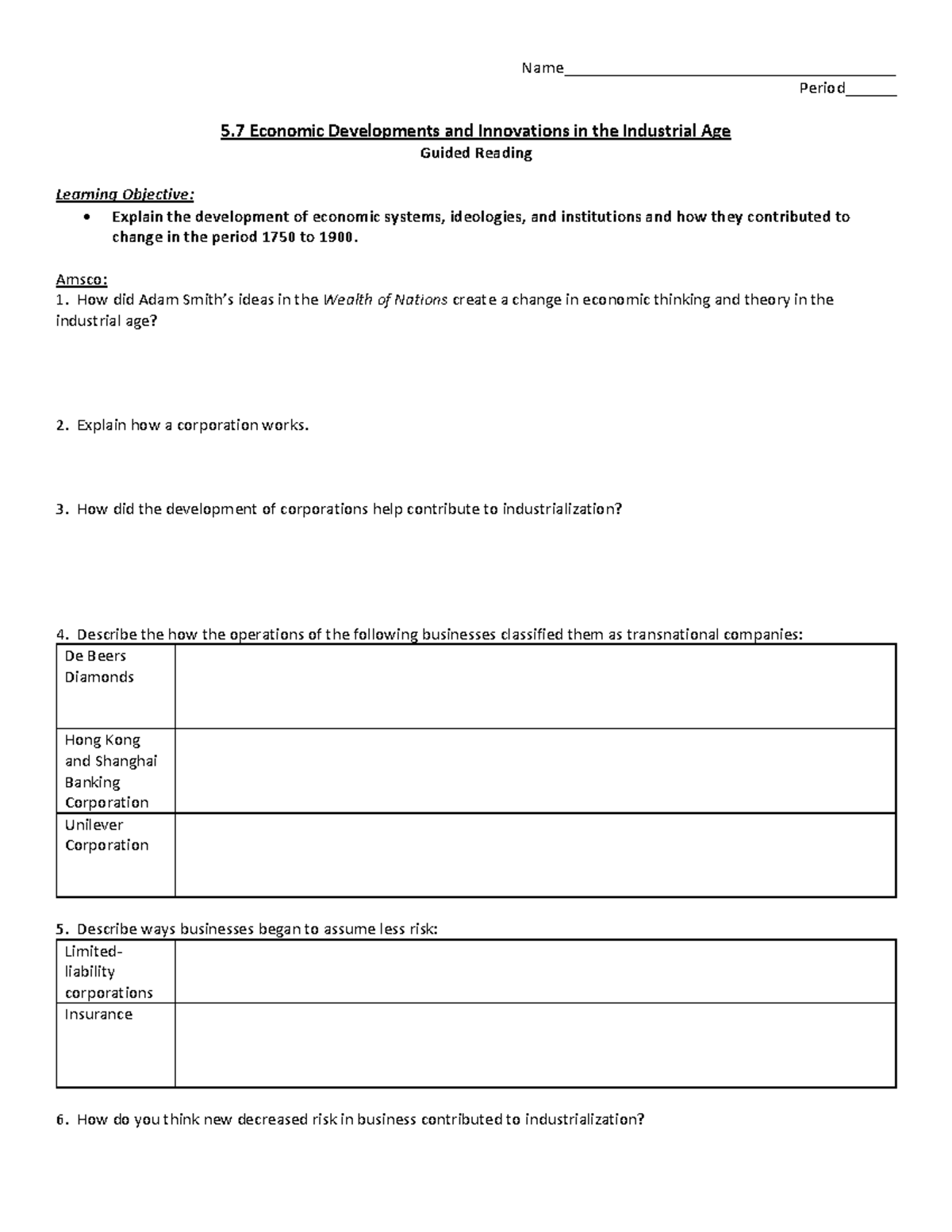 5.7 Guided Reading - these are the notes - Name ...