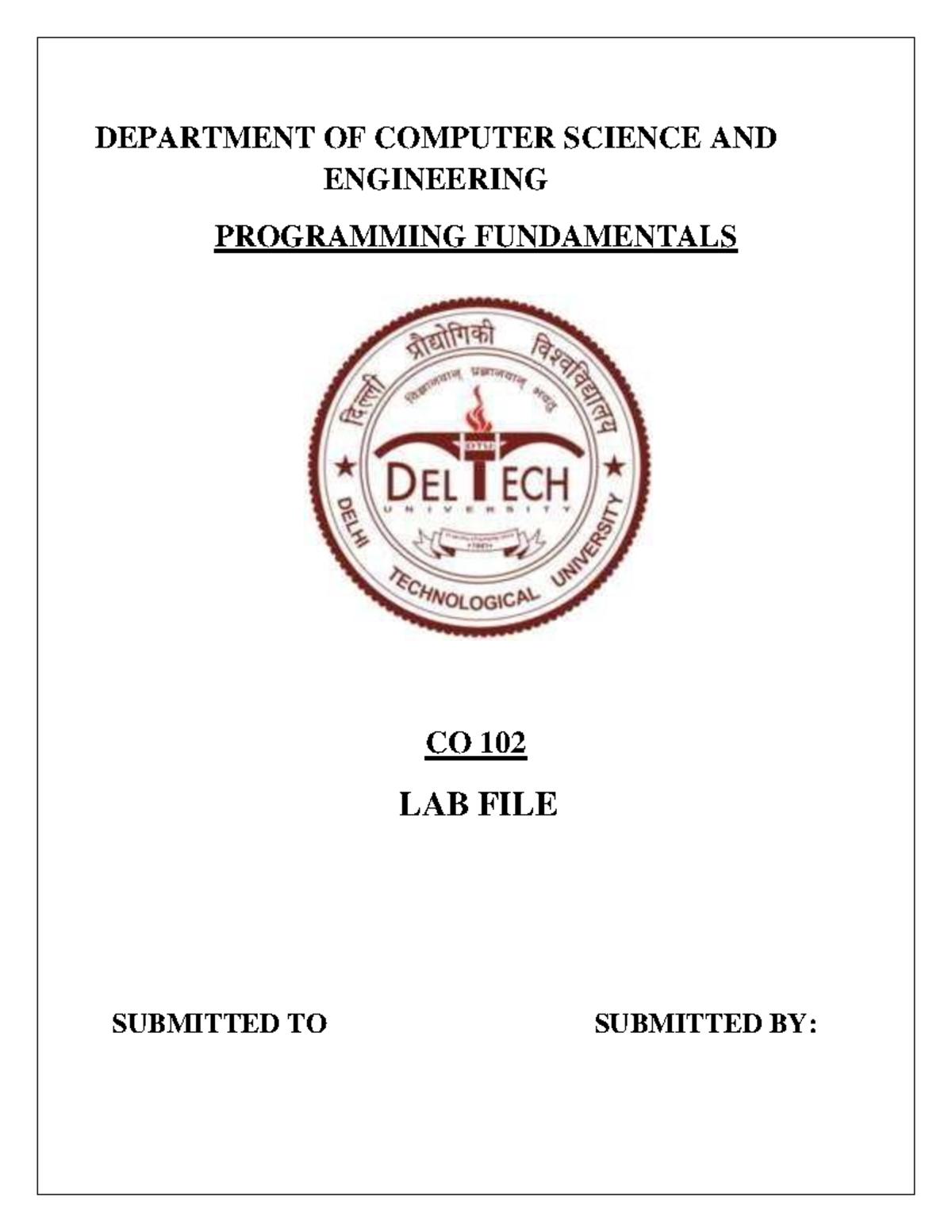 File Format - Computer Fundamentals - DEPARTMENT OF COMPUTER SCIENCE ...