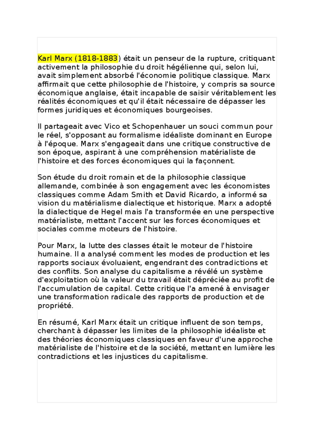 La période de la cité grecque - Karl Marx (1818-1883) était un penseur ...