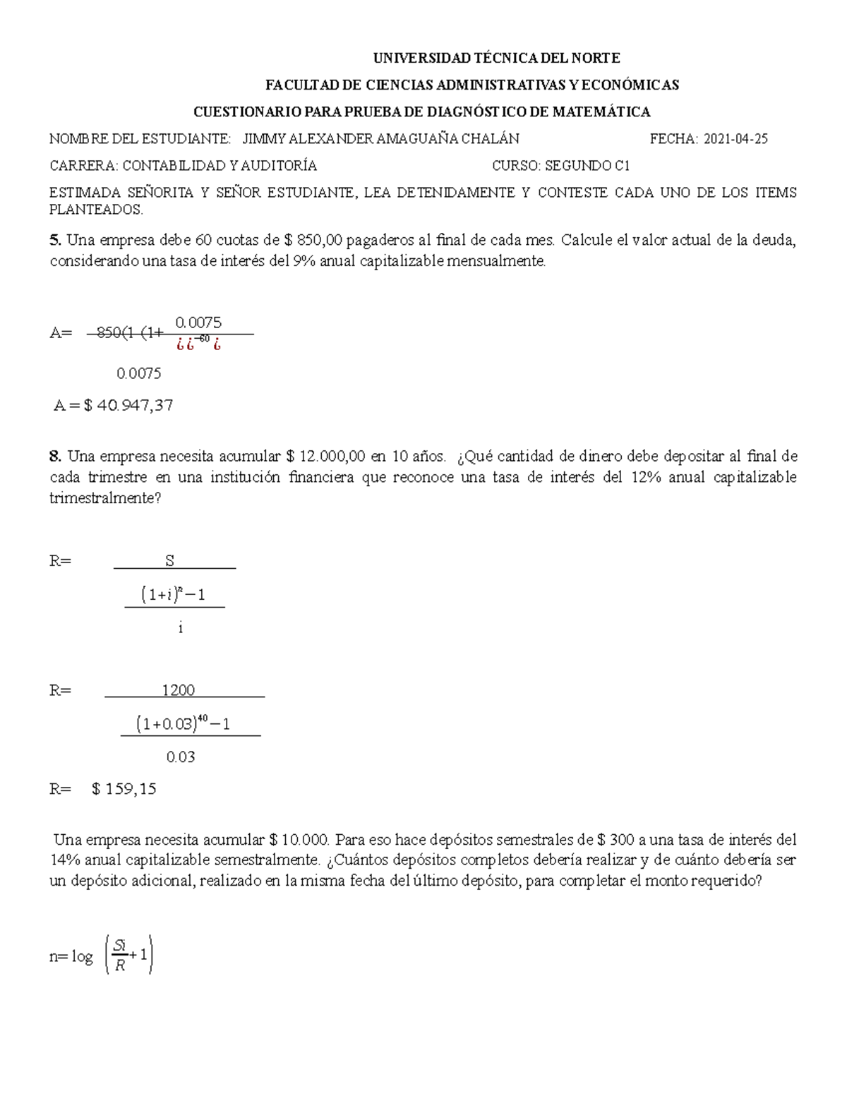 Prueba Segunda Parcial 2C1 Conta-2 - UNIVERSIDAD TÉCNICA DEL NORTE ...