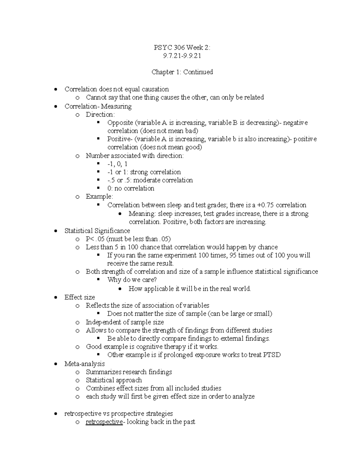 PSYC 306 Lecture Notes- Unit one Pt. 2 - Abnormal Psychology - PSYC 306 ...