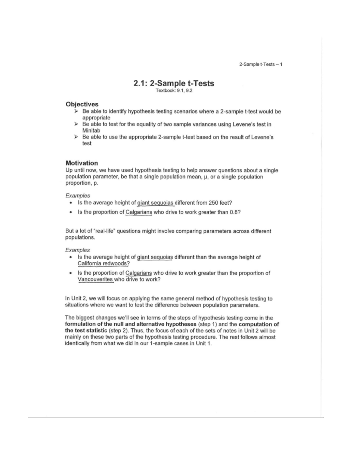 2.1 note stat 213 - Stat 213 - Studocu