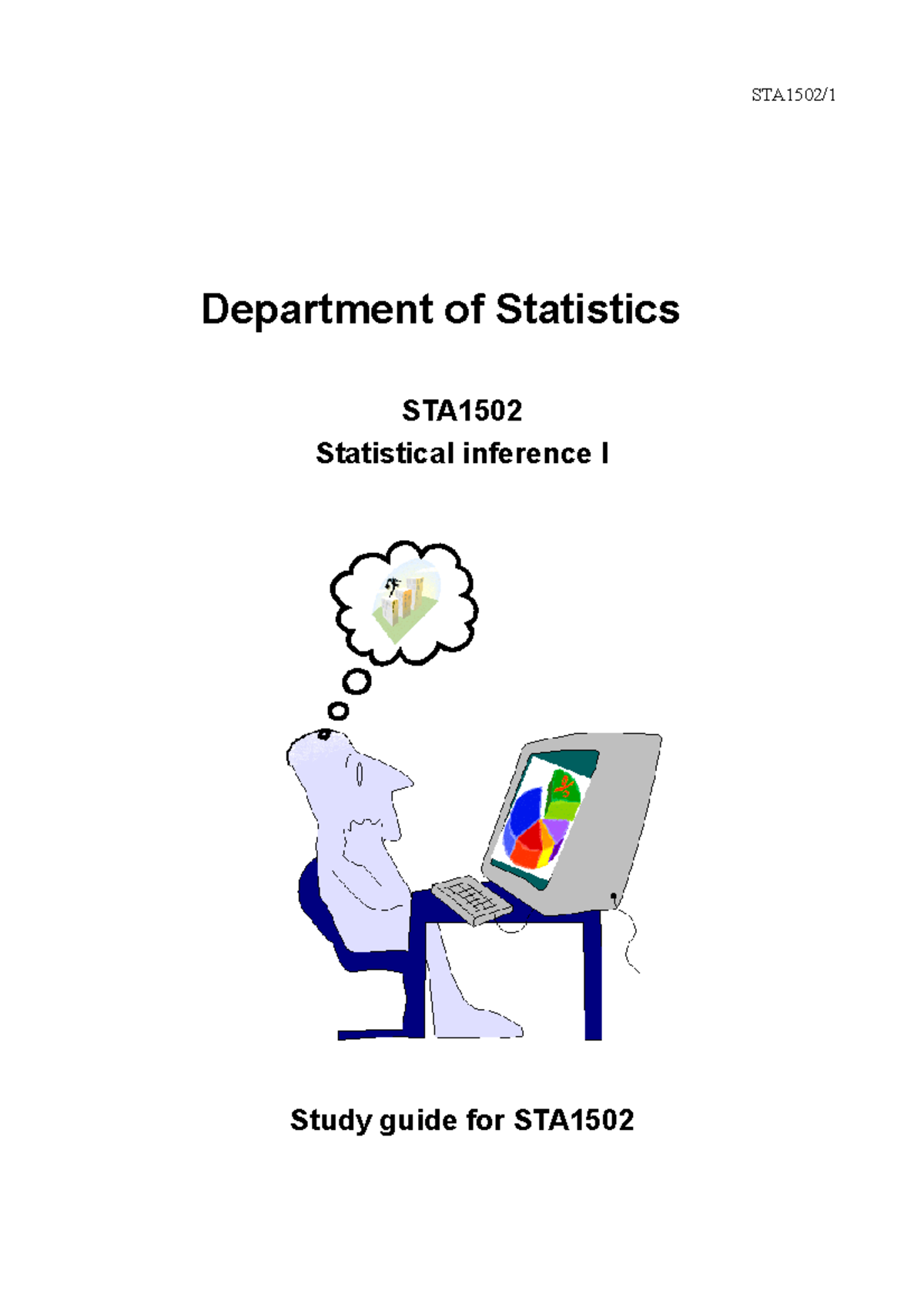 001 2015 4 b - STA1502/ Department of Statistics STA Statistical ...