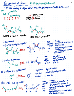 Orgo Exam 3 Cheat Sheet - 𝐻𝐷𝐼: 2𝐶+2−𝐻+𝑁−𝑋 2 Aldehyde → doublet F & OH → ...