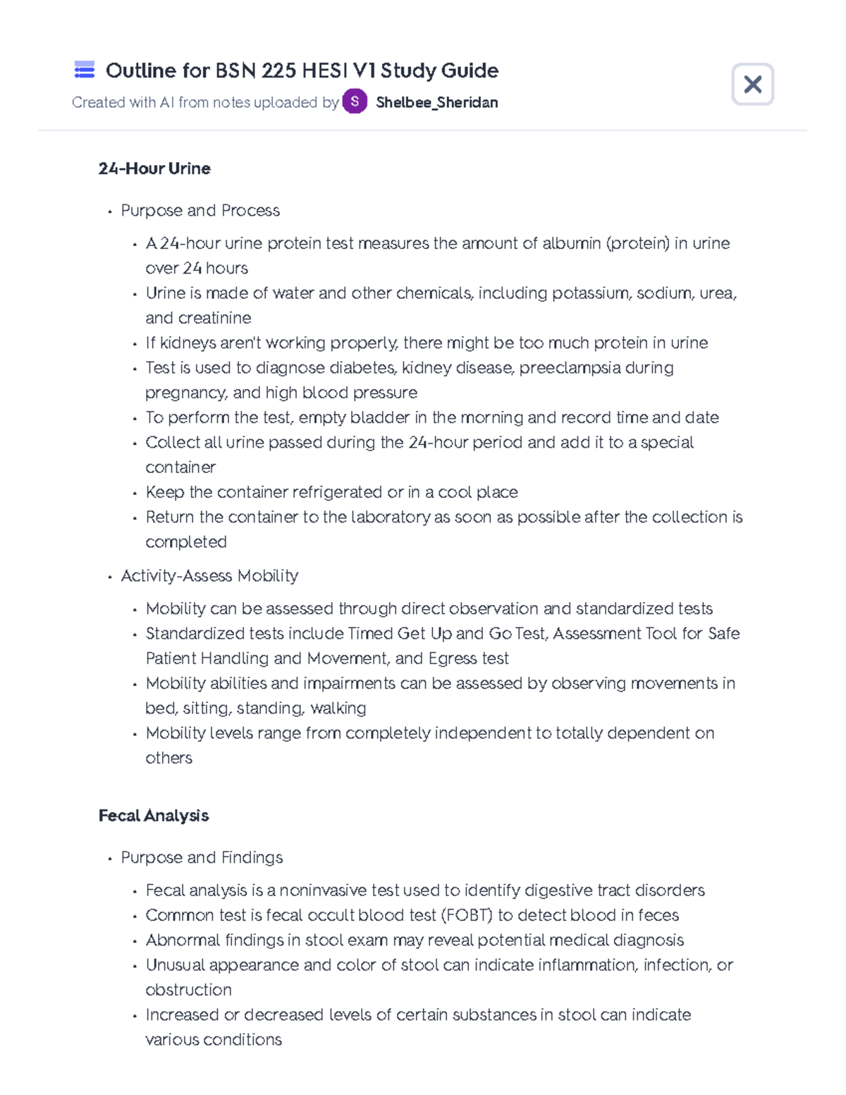 BSN 225 HESI V1 Study Guide Quizlet - Outline for BSN 225 HESI V1 Study ...