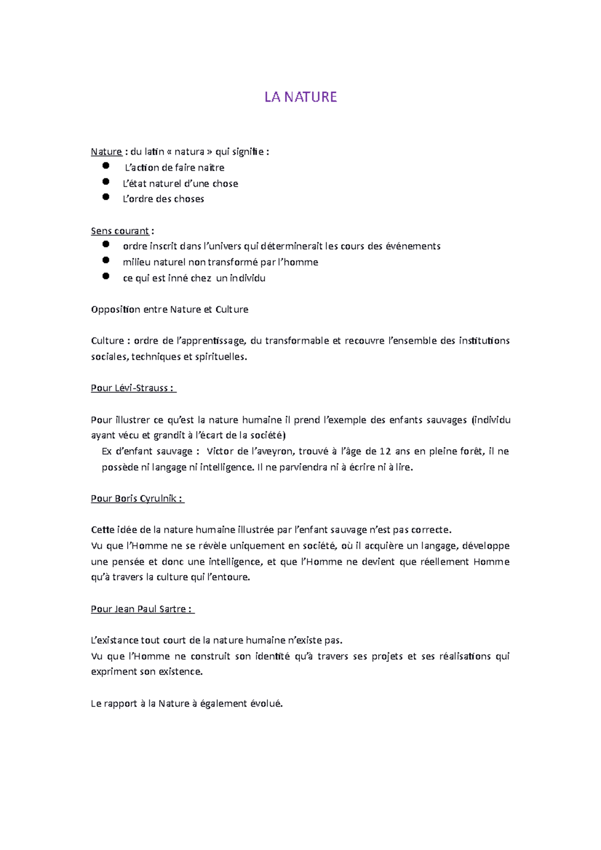 LA Nature - fiche de révision sur le bonheur - LA NATURE Nature : du ...