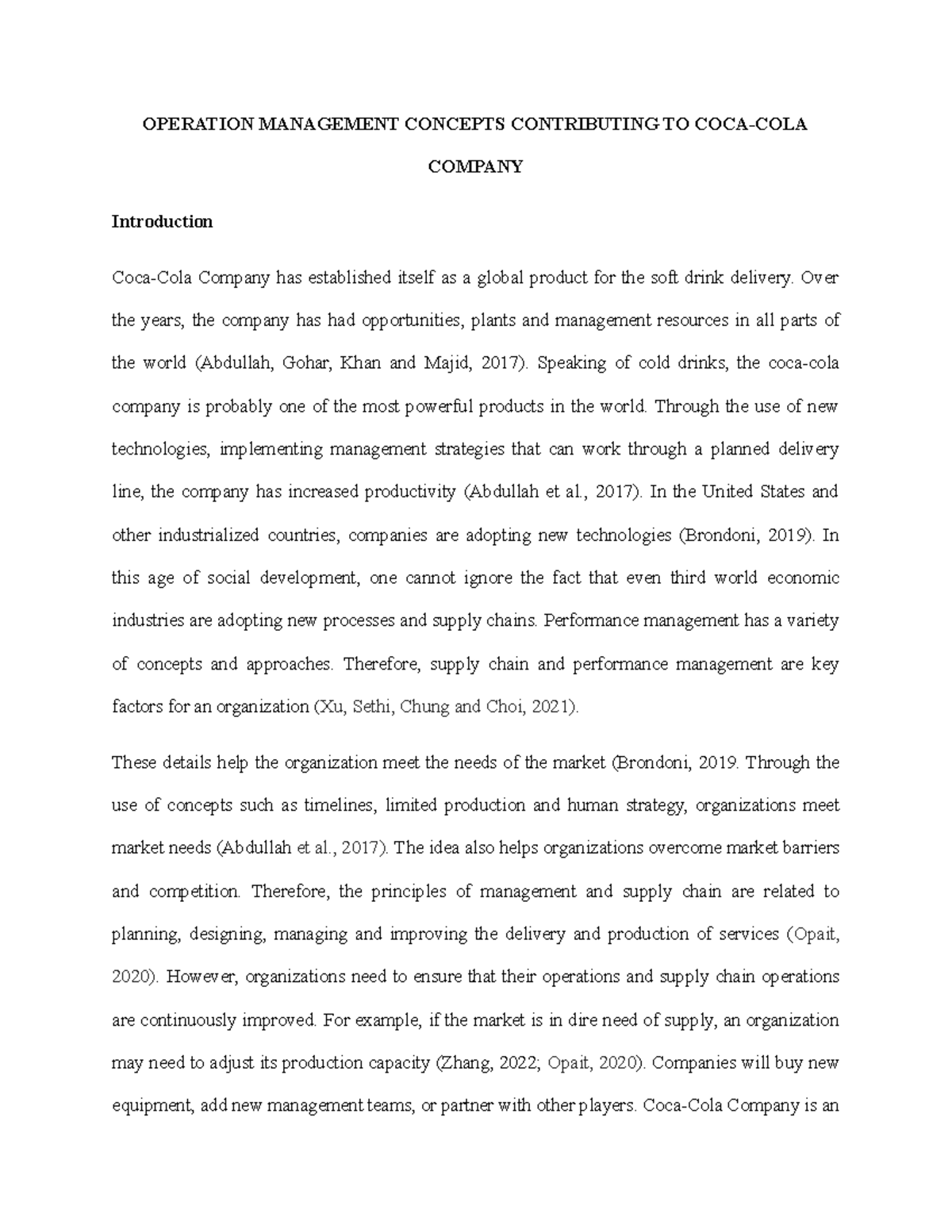 COCA-COLA Company - Marketing principle and strategic management by ...