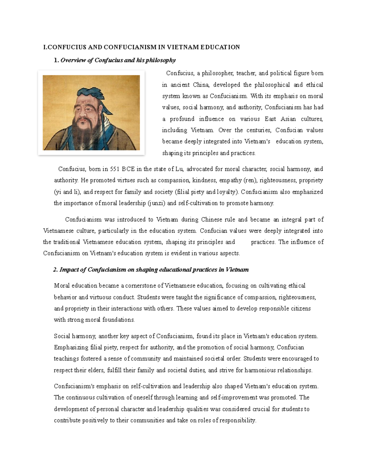Project Paper- Gr7 - I AND CONFUCIANISM IN VIETNAM EDUCATION Overview ...