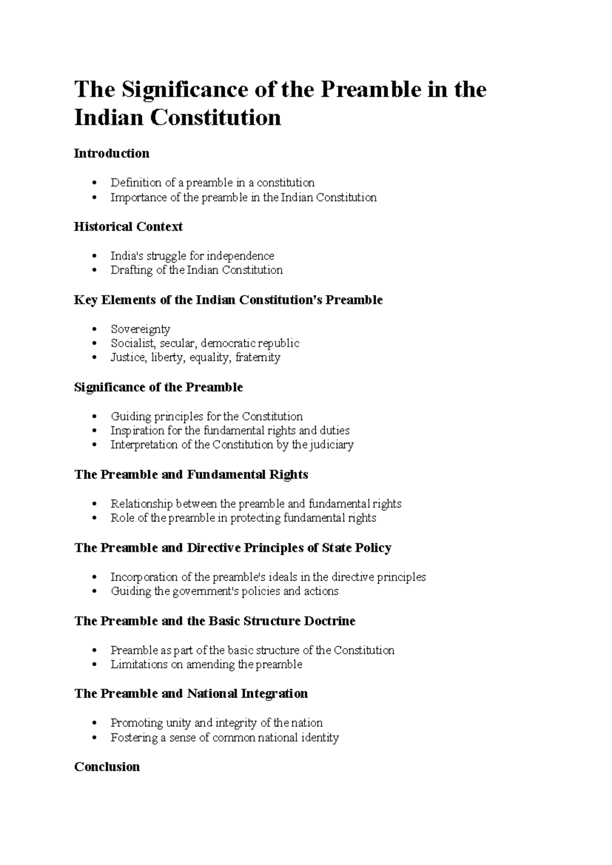 The Significance of the Preamble in the Indian Constitution - As the ...