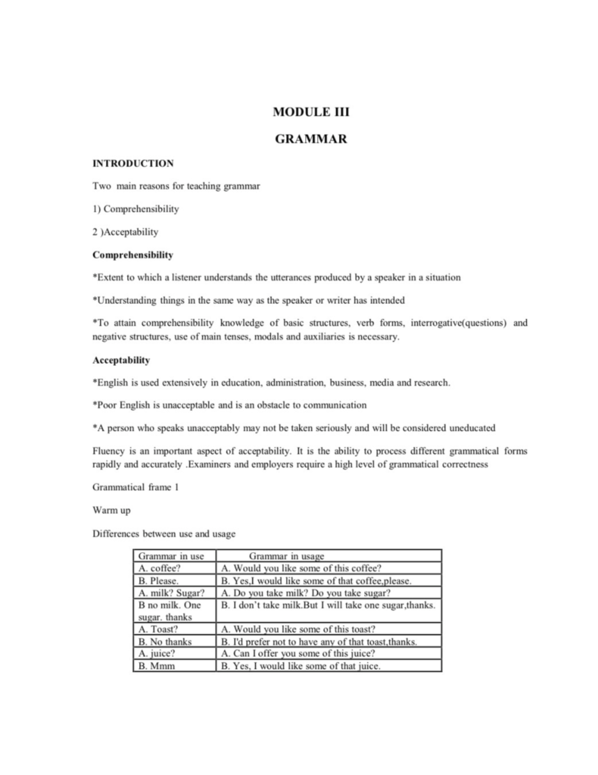 Module 3 - Simple present Present continuous Simple past Past ...
