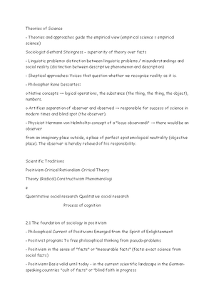 What is the initial question of the theory - ..) and is continued by ...