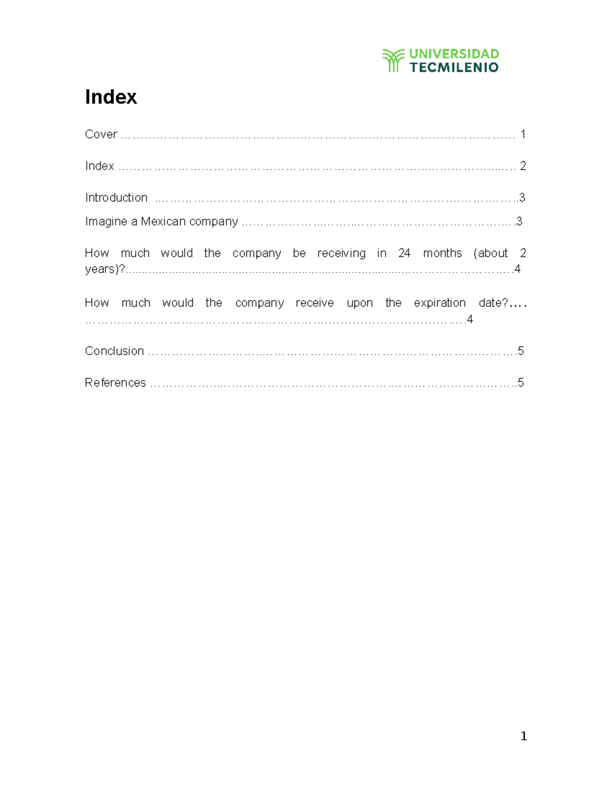 Actividad #15 Finanzas Internacionales - Index Index Cover Index ...