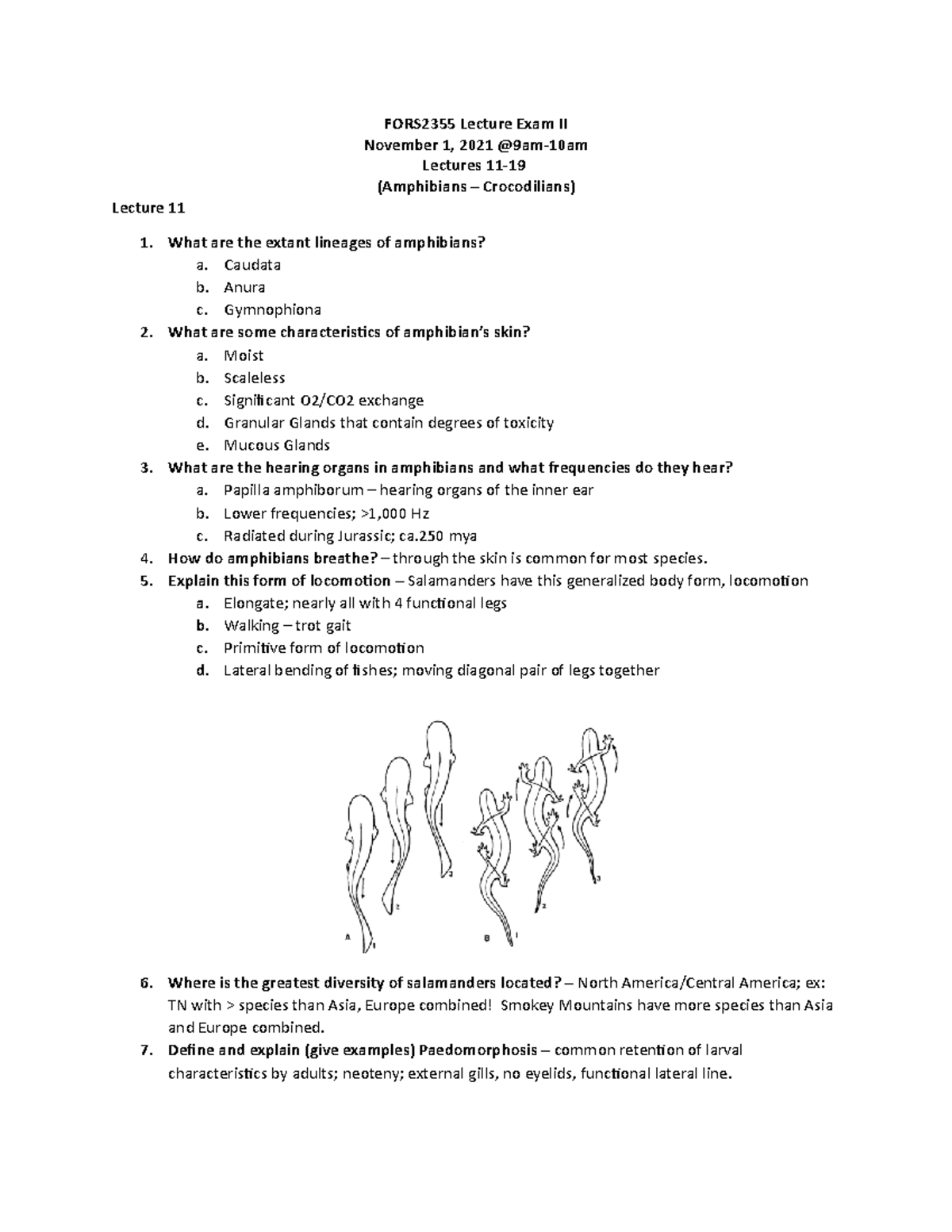 FORS2355 Lecture Exam II Study Guide - FORS2355 Lecture Exam II November 1, 2021 @9am-10am ...