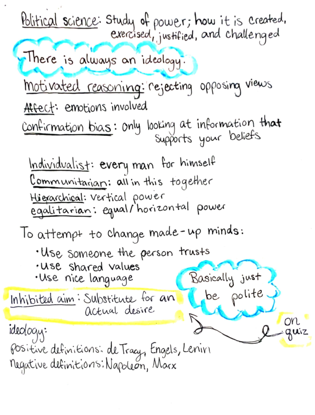 Political theory notes - Political science: Study of power; how it is ...