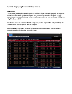 Tutorial 1 - Derivatives & Risk Management - Tutorial 1 - Derivatives & Risk Management 1- a ...