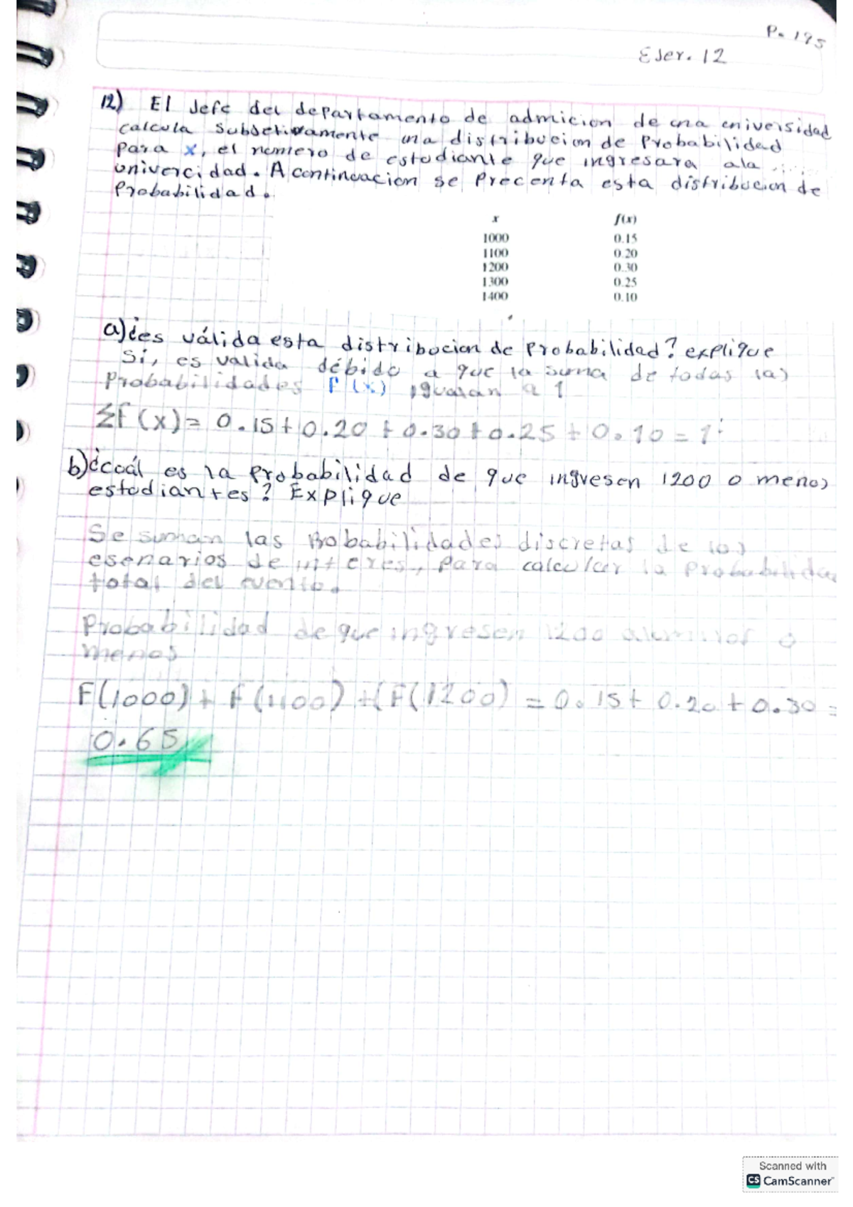 Tarea 4 - problemas - P. 195 Eser. 12 12) calcula El Jefc del ...