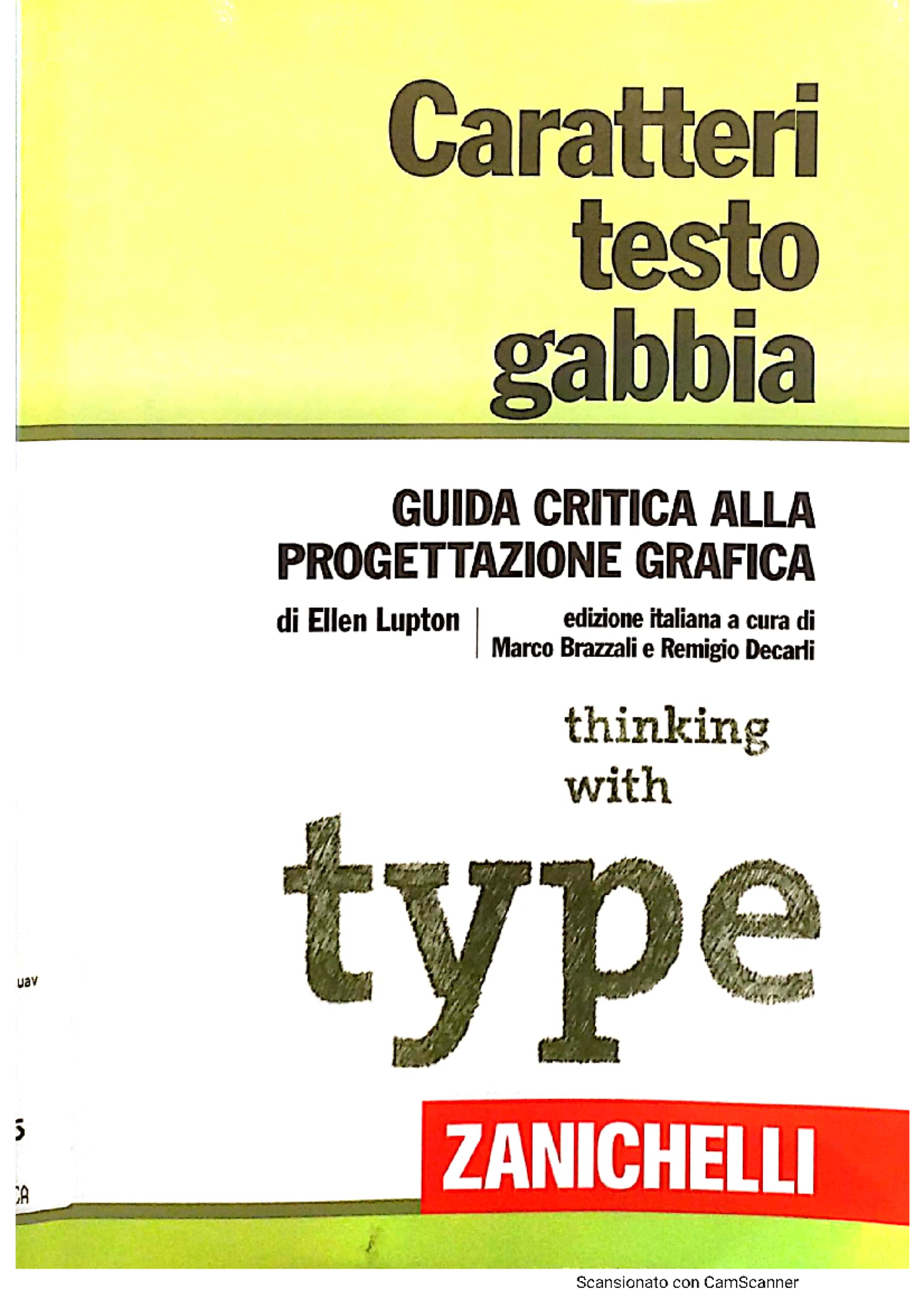 Caratteri, testo, gabbia - Industrial design - Studocu