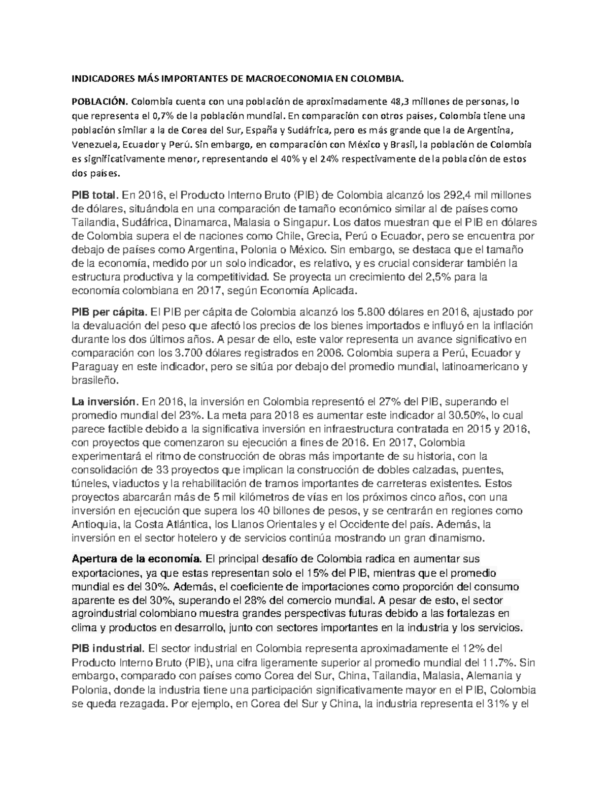 Macro Y Micro Indicadores - INDICADORES MÁS IMPORTANTES DE ...