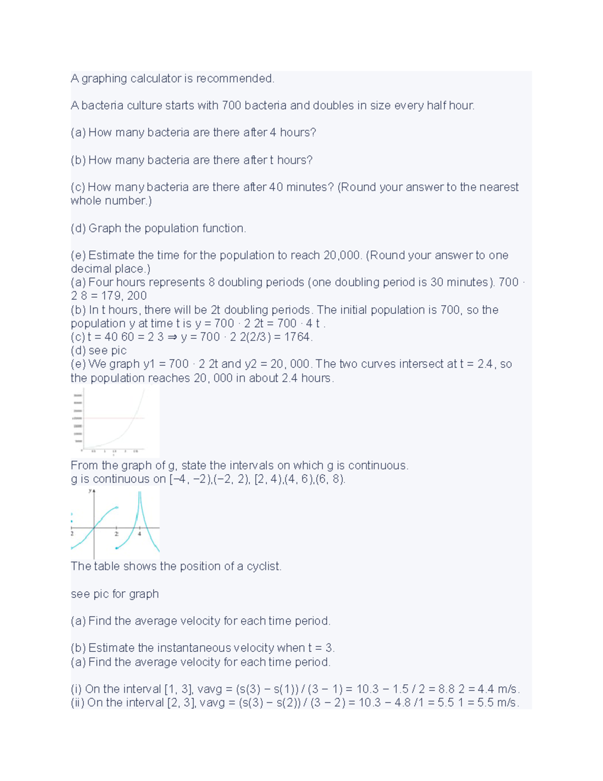 Math 181 3 - notes and practice - A graphing calculator is recommended ...