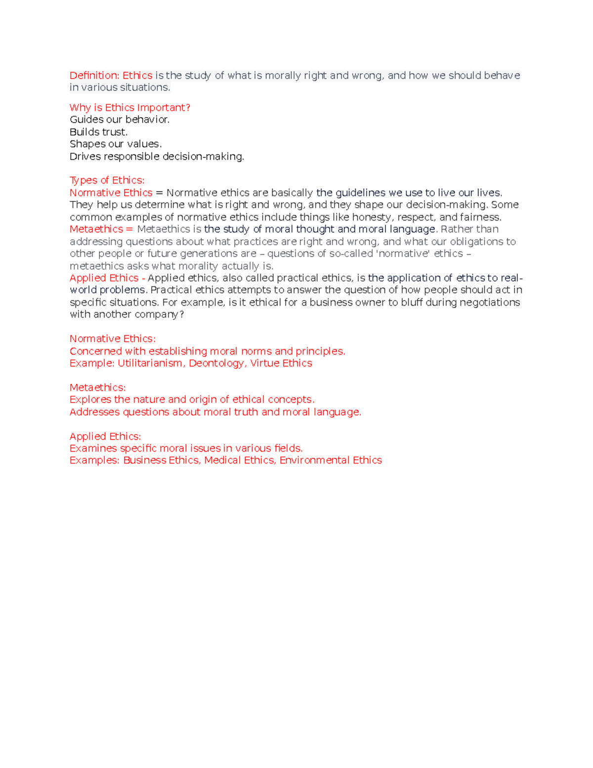 What is ethics - Definition: Ethics is the study of what is morally ...