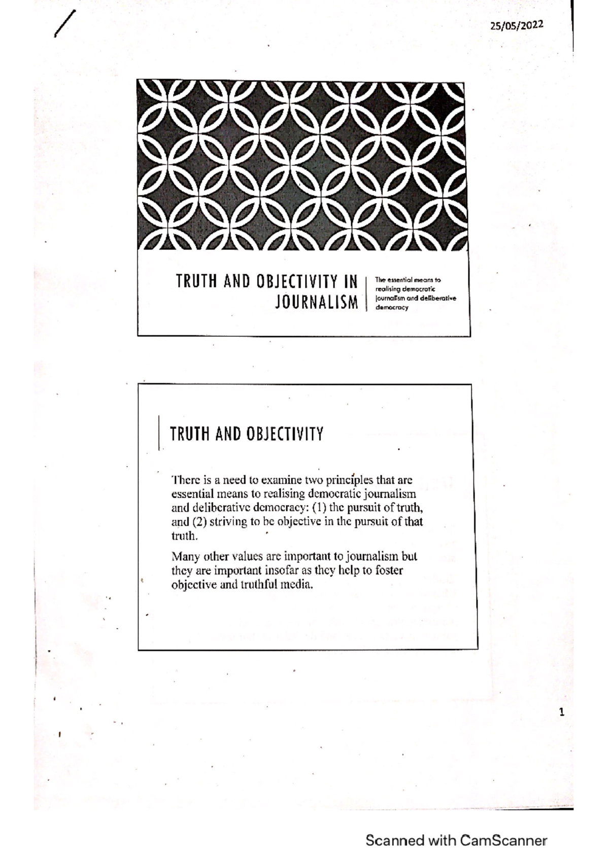 Truth and objectivity in journalism - Journalism and mass communication ...