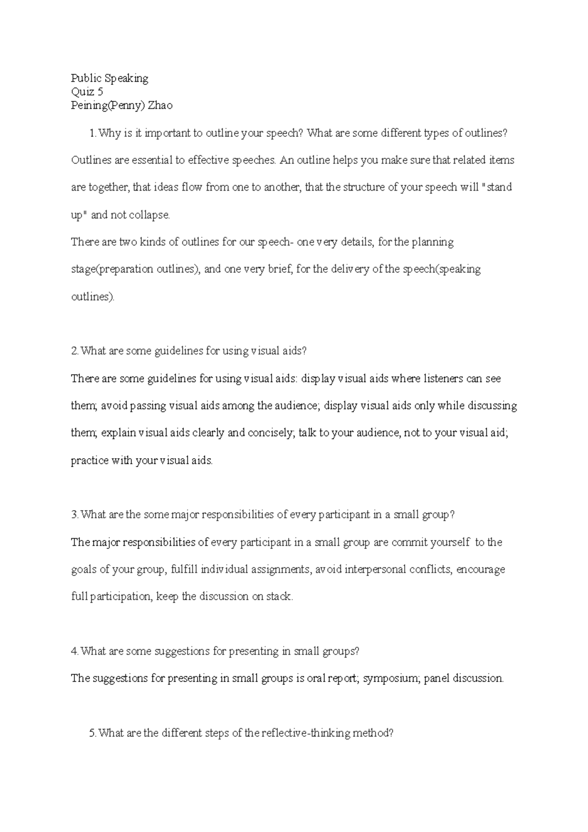 Public Speaking Quiz5 Public Speaking Quiz 5 Peining Penny Zhao 1 public-speaking-quiz5-public-speaking-quiz-5-peining-penny-zhao-1