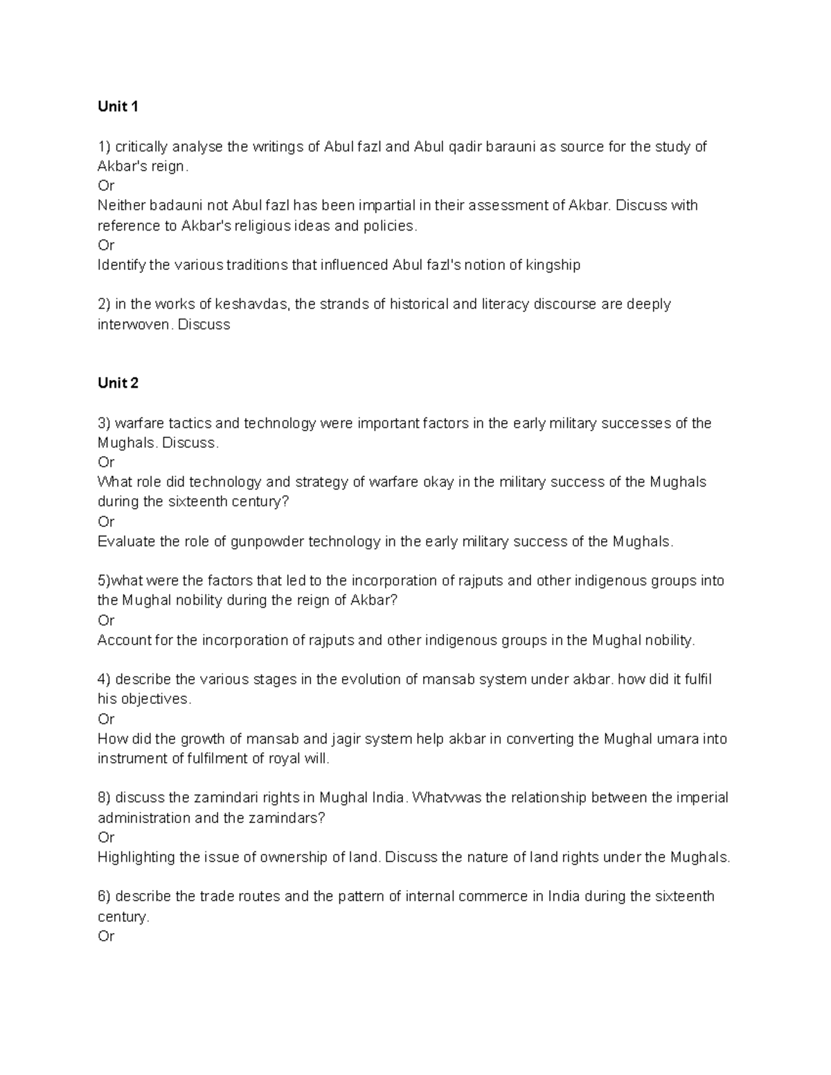 Hoi 5 pyq sem 5-1 - Notes - Unit 1 critically analyse the writings of ...